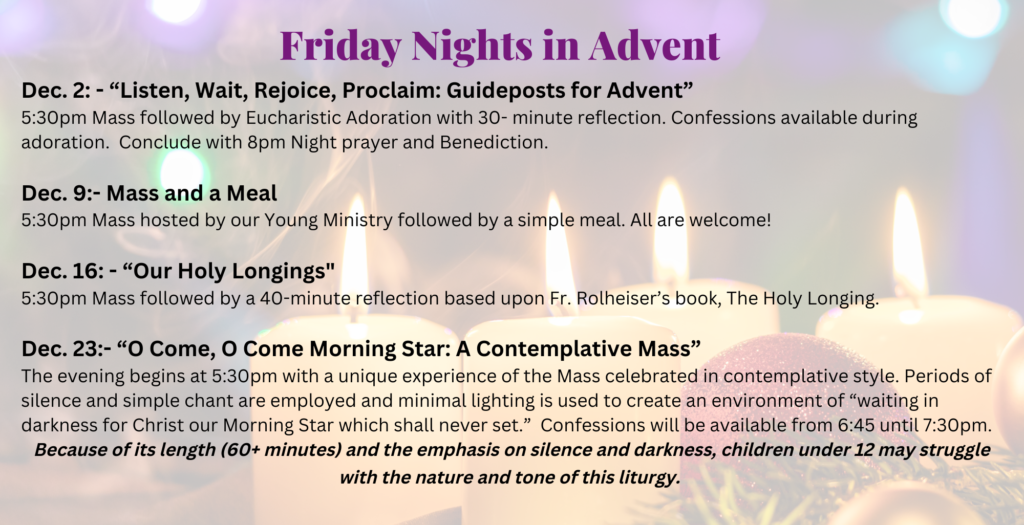 Friday Nights in Advent – St. Patrick Parish