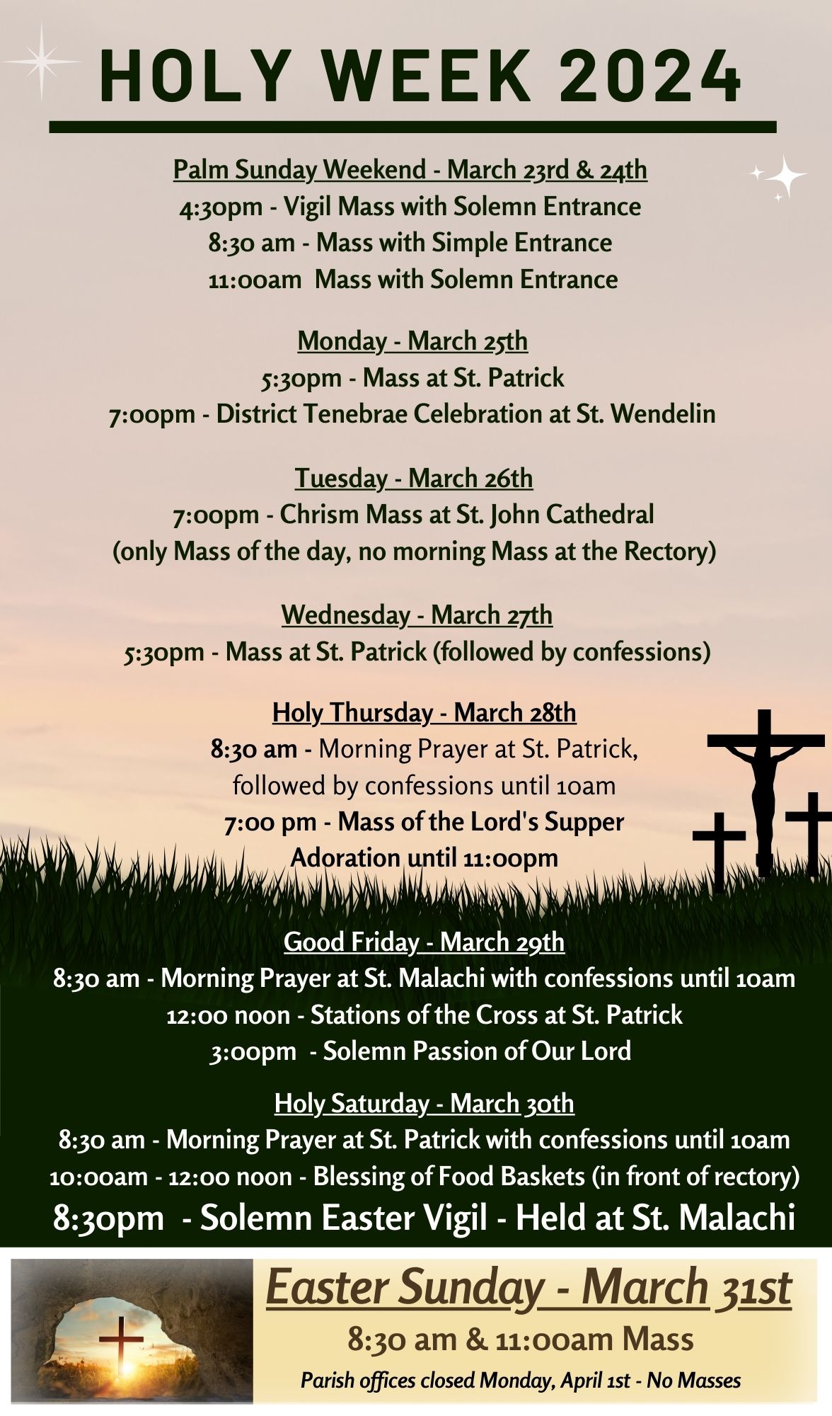 Holy Week 2024 – St. Patrick Parish
